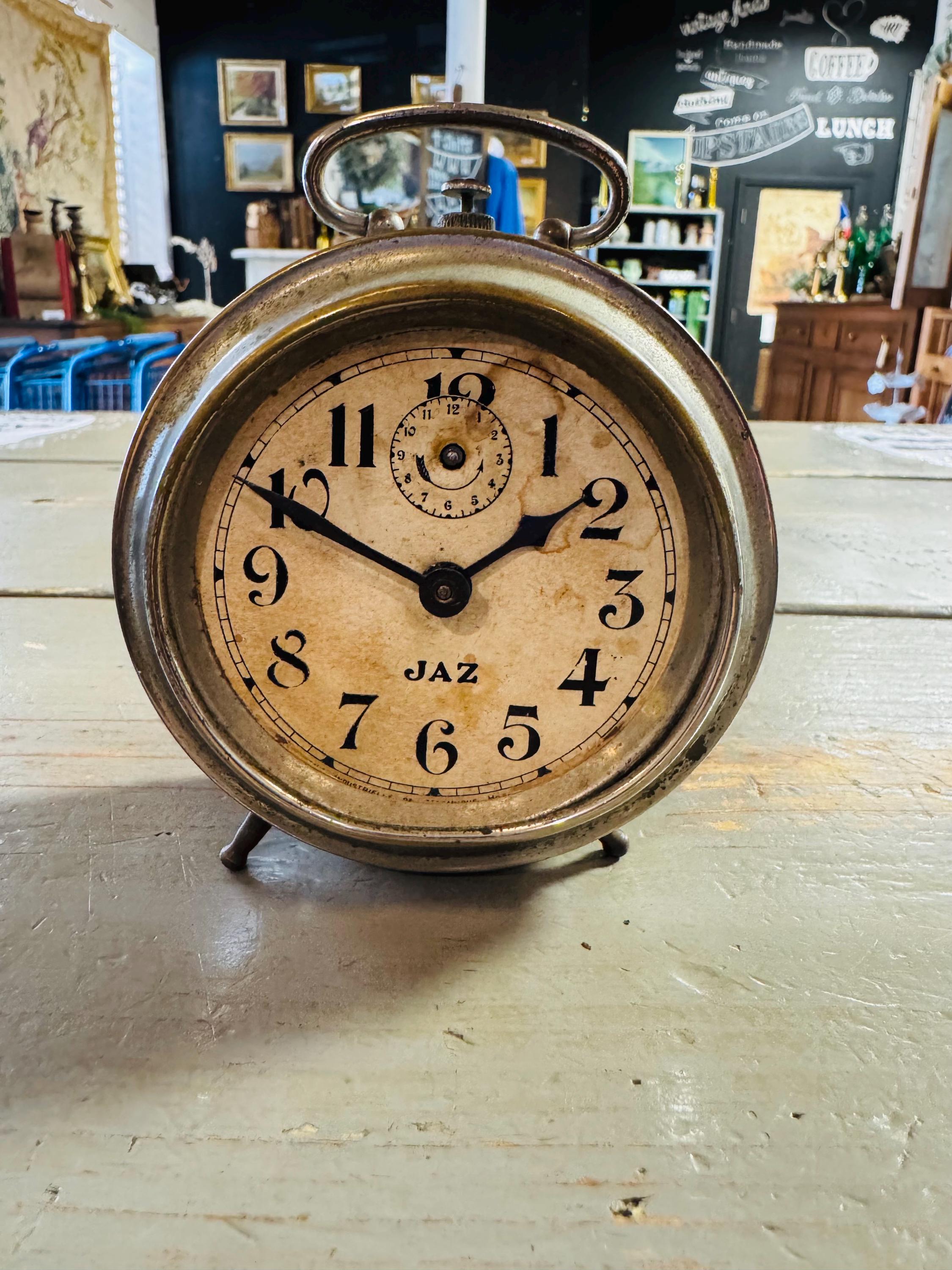 Vintage French JAZ Clock – Bleu 32 Vintage Marketplace